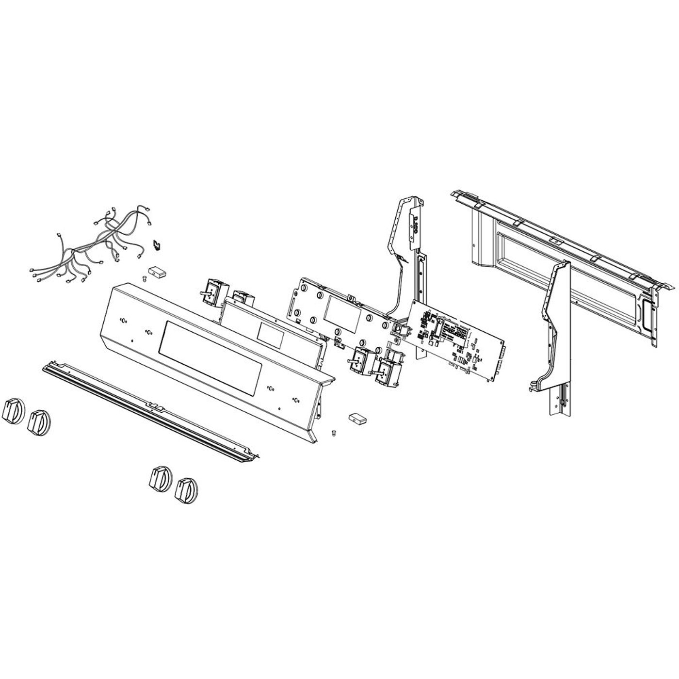 Range Control Panel Assembly DG94-03952R parts | Sears PartsDirect
