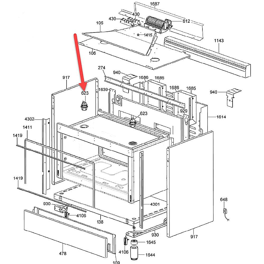 Bertazzoni Oven Bulb With Holder 608046 parts | Sears PartsDirect
