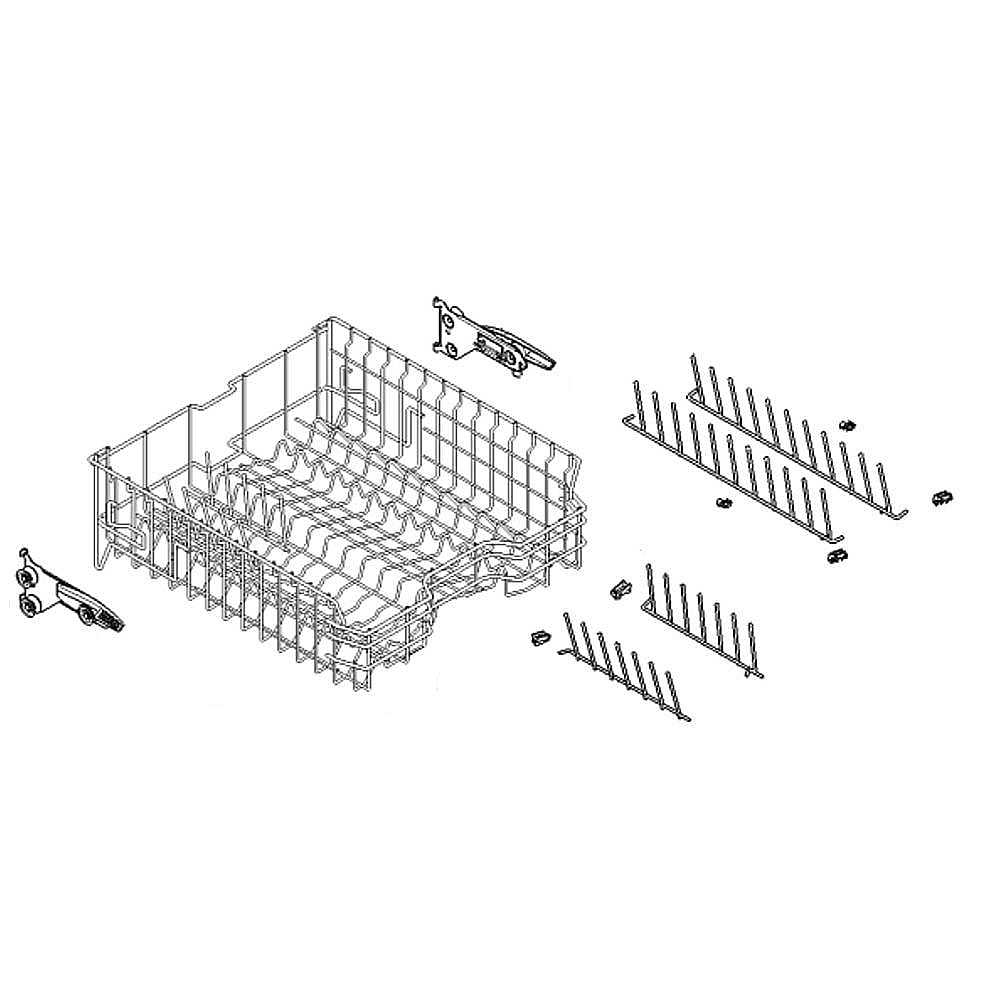 Dishwasher Dishrack, Lower (replaces 00689997, 00770024, 689429 ...