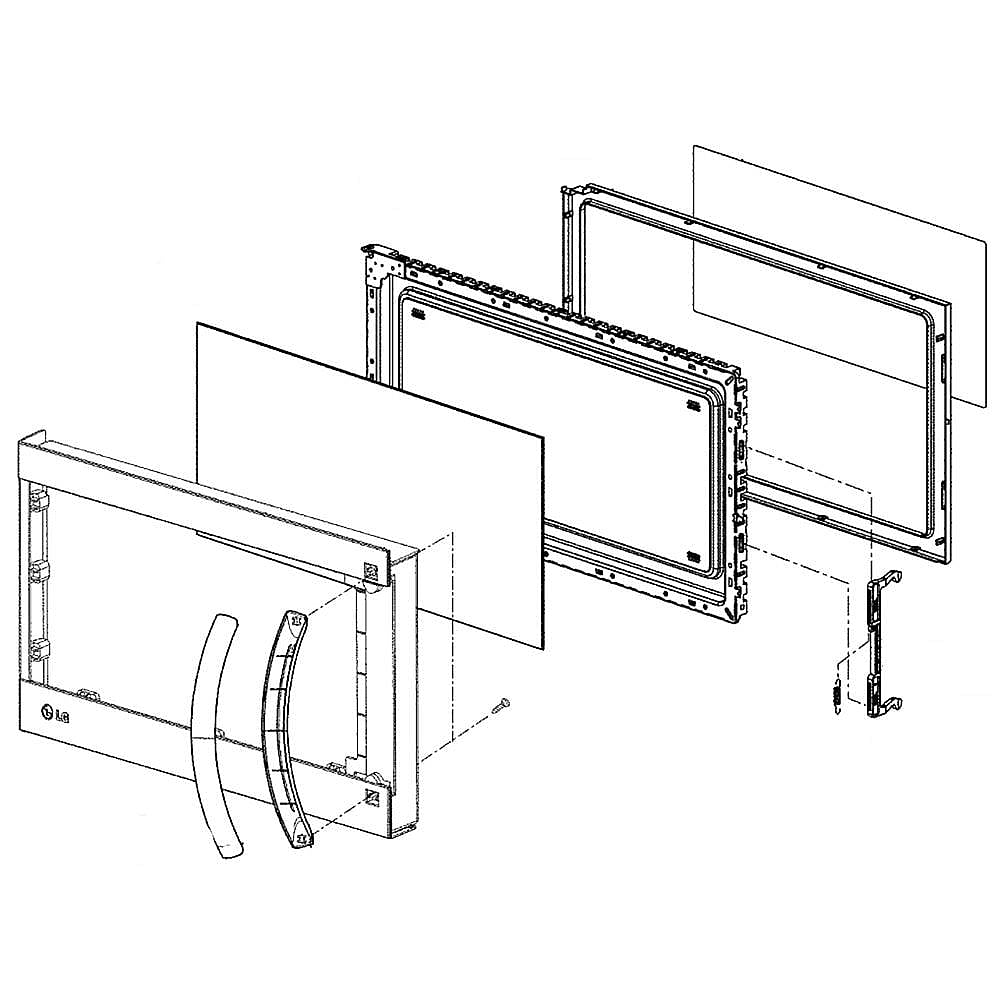 Microwave Door Assembly ADC73908106 parts | Sears PartsDirect