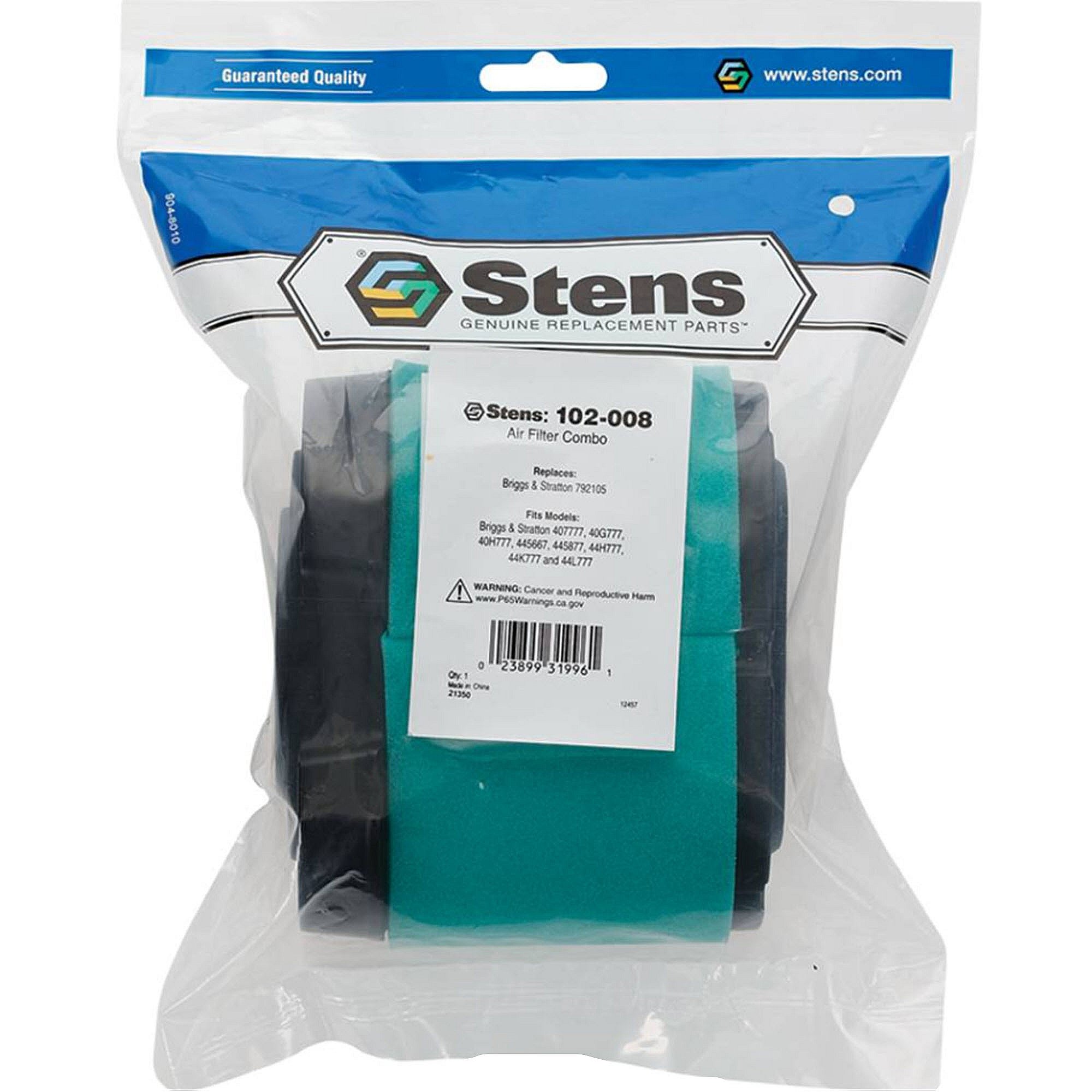 Stens Air Filter Combo, Briggs & Stratton 792105, qty-1 (same as ...
